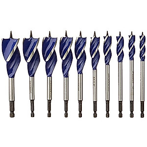 IRWIN Tools SPEEDBOR Max Wood Drilling Bits, 6-Inch length, 10-Piece (1801022)