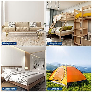 IULULU Mattress Topper, 4 Inch King Size Gel Memory Foam Bed Topper, Pressure Relief, CertiPUR-US Certified, Light Blue