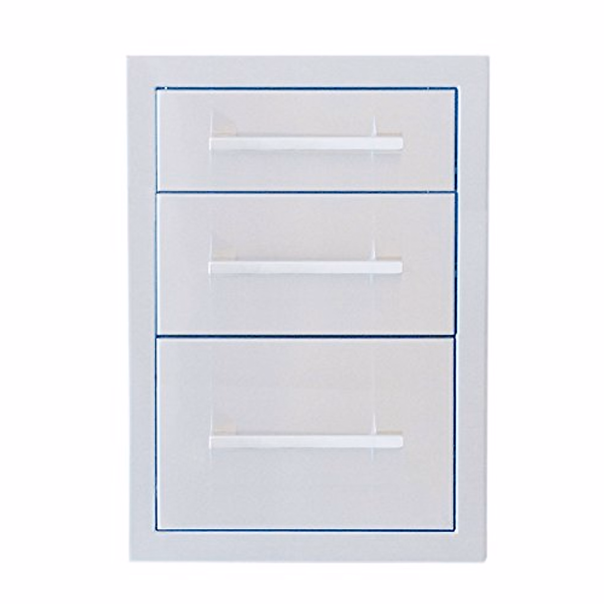 SUNSTONE BA-TD18 Beveled Frame Triple Drawer, 18"