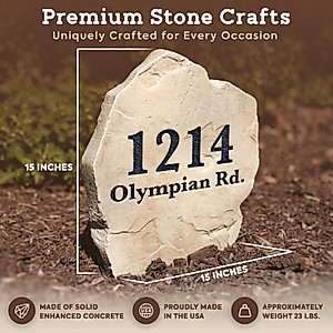 Personalized Address Stone - Address Marker - Sandstone Color - Address Marker - 15” W x 15” H