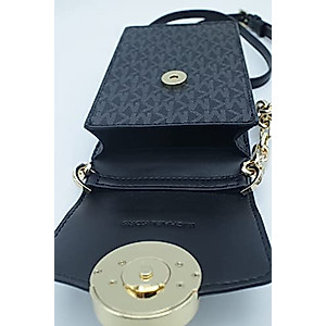 Michael Kors Carmen Small Logo Smartphone Crossbody Bag (BLACK.)