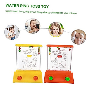 SAFIGLE 4pcs Waterplane Mini Arcade Machine Mini Toys Mini Game Consoles Water Handheld Games Kids Robot Toys Ring Toss Water Ring Toss Toys Decompression Toy Children Toy Child