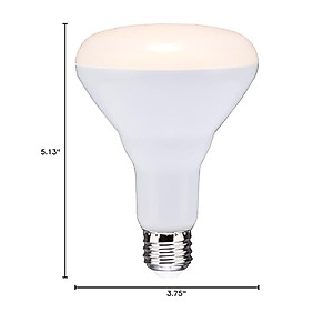 Satco S11472 LED BR30 Reflector Lamps, 65W Replacement, White, 8.5 Watts, 6 Pack