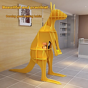 Bookshelf for Bedroom Creative Kangaroo Shape Book Rack, Library Floor-to-Ceiling Decoration Picture Book Storage Rack, Event Celebration Display Stand, Easy to Install