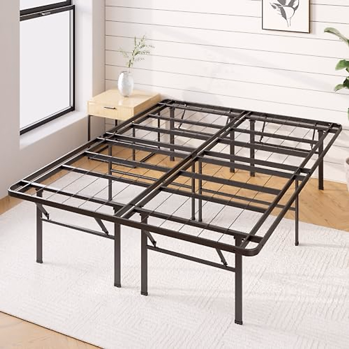 ZINUS SmartBase Heavy Duty Mattress Foundation, 16 Inch Metal Platform Bed Frame, No Box Spring Needed, Sturdy Steel Frame, Underbed Storage, King