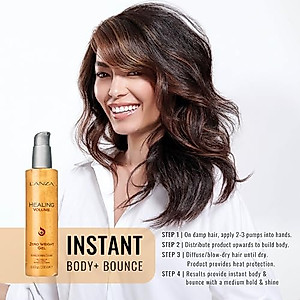 L'ANZA Healing Volume Zero Weight Gel, Extra Hold Hair Gel Dramatically Boosts Shine, Volume, and Thickness of Fine Flat Hair, And Styling Gel For Edge Control, Braiding & Hair Styling (6.8 Fl Oz)