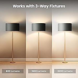 Feit Electric A21 LED Light Bulb, 3-Way Adjustable Wattage 50/100/150 Equivalent, E26 Base, Non Dimmable, 2200 Lumen, 2700K Soft White, General Purpose Bulbs, 25,000-Hour Lifetime, A50/150/927CA