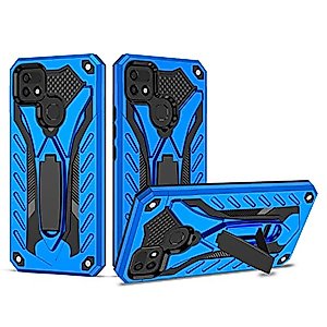 Back Case Cover Compatible with Infinix Hot 10i/Smart 5 Pro,Military Grade Strong Two Layer PU+TPU Hybrid Full Body Case,Bracket Protective Dustproof Shockproof Cover Protective Case (Color : Jewel B