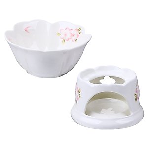 Hemoton Household Chocolate Fondue 1 Set Chocolate Melting Pot Ice Cream Ceramics Gadgets White Chocolate Melting Stove