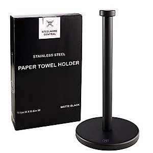 Steelware Central Paper Towel Holder Stainless Steel (Matte Black)