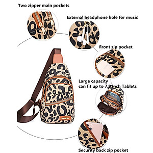 IAGOM Sling Bag for Women Crossbody Bag, Chest Bag Fanny Packs Sling Backpack with Zip Anti Theft Pocket for Hiking Travel