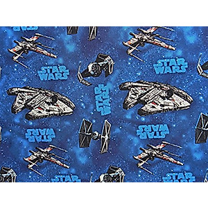 1/2 Yard - Star Wars Vehicles Cotton Fabric - Officially Licensed (Great for Quilting, Sewing, Craft Projects, Throw Pillows, Quilts & More) 1/2 Yard X 44"