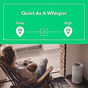 Vremi Premium True HEPA Air Purifier for Large Rooms - Removes 99.97% of Airborne Particles with H13, Activated Carbon and 3-Stage Filtration - Have A Great Air Day