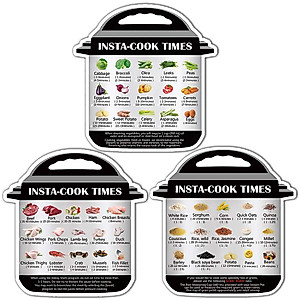 ZOWIE KING Kitchen Conversion Chart Cooking-Time Magnet - Air Fryer Magnetic Cheat Sheets Instant Pot Decals Refrigerator Magnets (Instant Pot & Air Fryer)