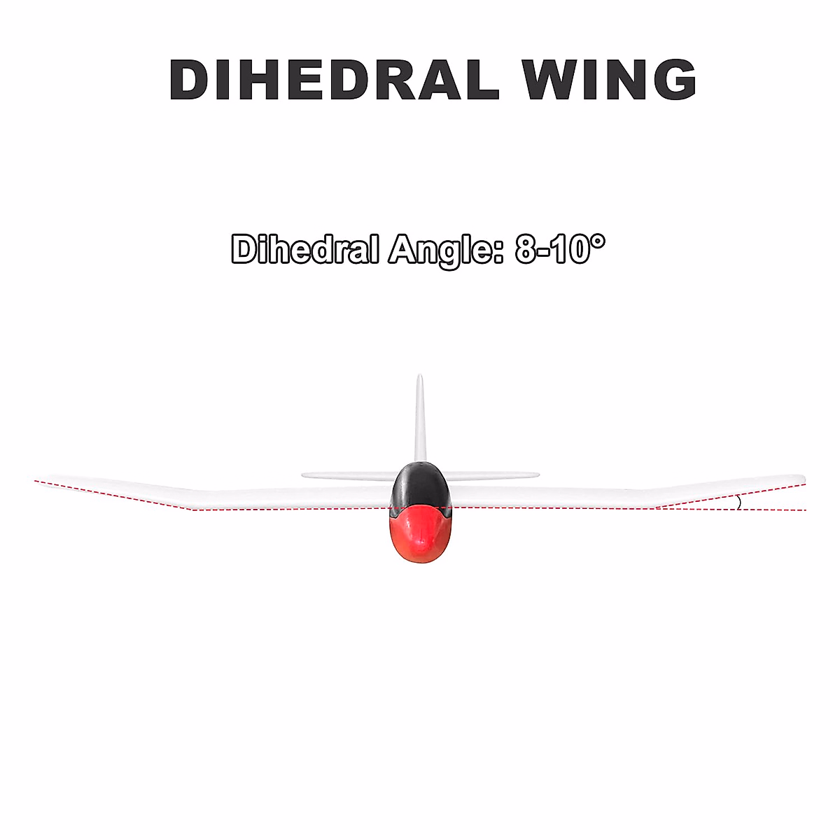 HAWK'S WORK 2 Pcs Foam Glider, 33.8" Super Large Airplane Toy Hand Throwing Plane, Outdoor Play & STEM & RC Conversion for Kids & All Age