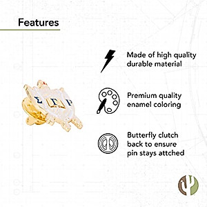 Sigma Gamma Rho Lapel Pin Sorority Enamel Greek Formal Wear Blazer Jacket (Lapel Pin - Design A - Crest)