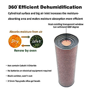 Dehumidifier for Gun Safe, Moisture Absorbers, ECCEPOPU 400g Reusable Desiccant Canister for Safe, Cabinet, Tool Box(3 Units)