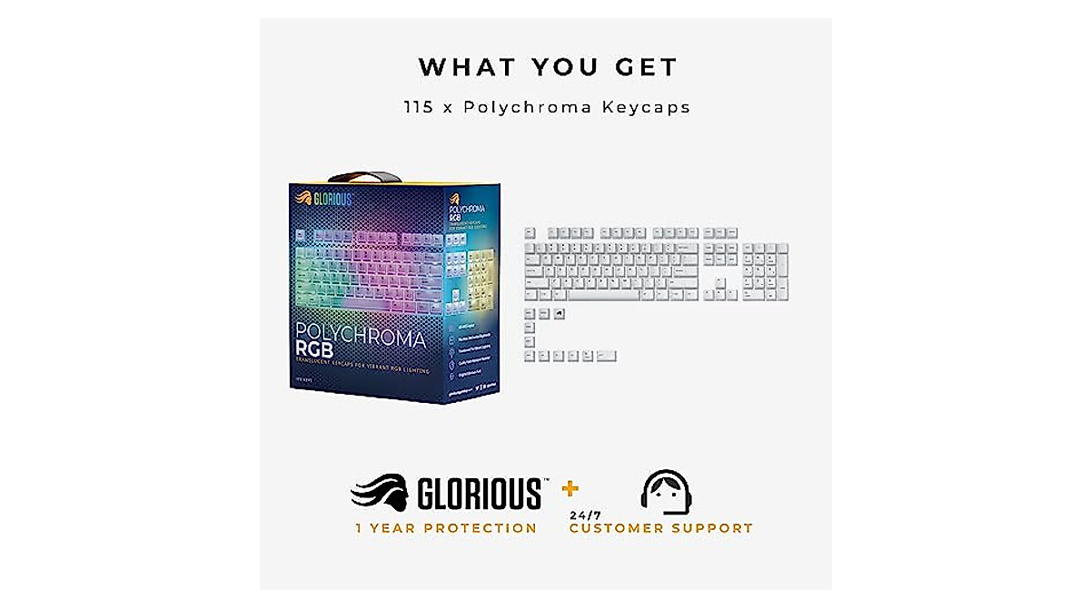 Glorious Polychroma Keycaps for RGB Gaming Keyboards