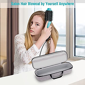 Travel Case for Revlon Hair Dryer Brush, Portable Lightweight Hard Carrying Case Storage Bag for Revlon One Step Volumizer Plus 2.0 Hot Air Brush, Hot Tools Volumizer Case