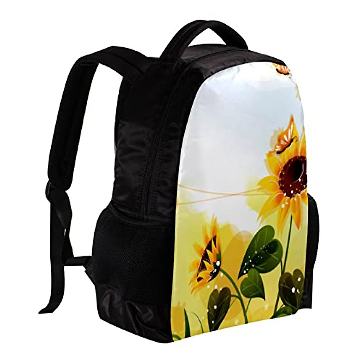 VBFOFBV Unisex Adult Backpack with for Travel Work, Sunflower Butterfly Summer