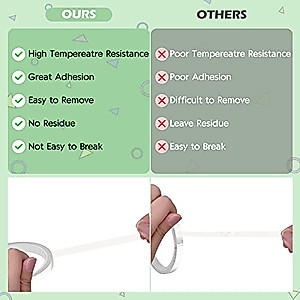 HTVRONT Heat Tape - 10mm X 33m Heat Resistant Tape 2 Rolls Heat Transfer Tape, No Residue Heat Sublimation Tape, Heat Tape for Sublimation, Heat Press, HTV Clear Heat Tape