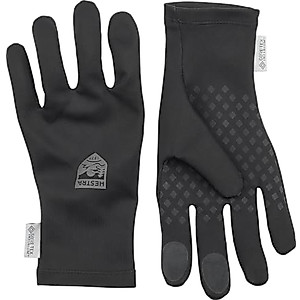 Hestra Infinium Stretch 5-Finger Glove Liner I Machine Washable, Touch Screen Compatible Liner for Added Warmth - Black - 8