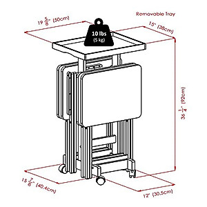 Winsome Isabelle Snack table, Walnut 19.69x15.91x36.22
