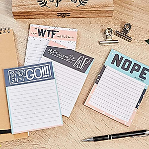 Paper Junkie to Do List Notepads with Fun Messages (4 Pack, 50 Sheets)