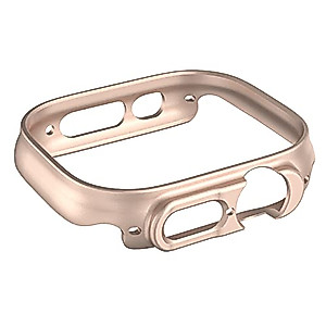 2 Pack Case Compatible for Apple Watch Ultra 49mm Bumper Cover, Hard PC Bumper Face Cover for Apple Watch Ultra Accessories, Rose Gold+ Starlight