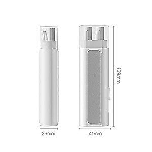 Cleaning Soft Brush Keyboard Cleaner 6-in-1, Multi-Function Computer Cleaning Tools Kit for Bluetooth Earphones and Laptop, Camera Lens (White)