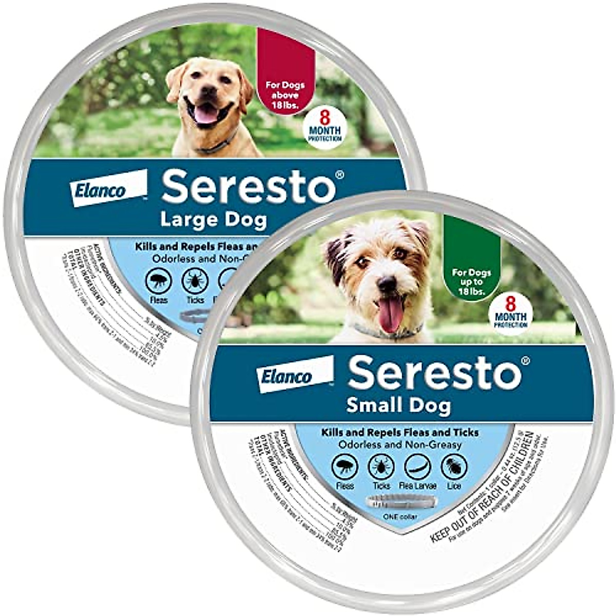 Seresto Flea Tick Collar 1 Large Dog + 1 Small Dog