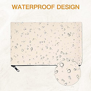 Visbouble 10 Pack Blank Craft DIY Canvas Makeup Bag - Cosmetic Bag with Zipper, Plain Pencil Case Pen Pouch for Cricut, Travel Toiletry Small Bag with 10 PCS Individual Gift Packaging