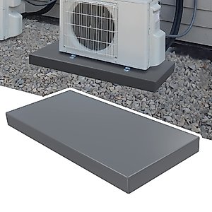 Memrita Mini Split Pad for Air Conditioner Heat Pump Systems, Equipment Pad Ground Leveling Support Base for Outdoor Condenser Units, 38" x 18" x 3"
