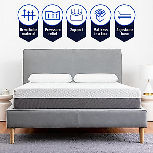 Sleepy's by Mattress Firm | Memory Foam Snug RV Mattress | RV Short Queen Size | 8" Medium Comfort | Pressure Relief | Eco Friendly