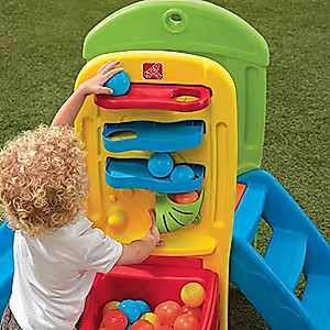 Step2 Play Ball Fun Toddler Climber – Indoor and Outdoor Playset with Kids Slide, 10 Play Balls, and Ball Drop Maze – Colorful Kids Climber