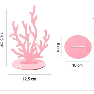 6 pcs Mermaid Birthday Party DIY Felt Decorations - Ocean Party Felt Decor - Little Mermaid Party Decorations - Under the Sea Party Decorations - Coral Ornaments - Graduation Party Supplies Table