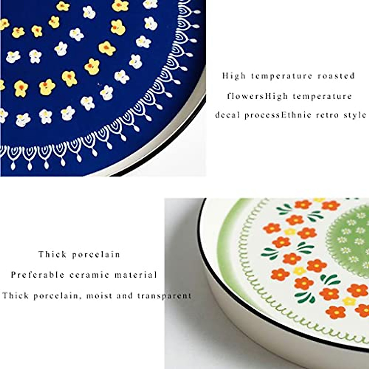 WAOCEO Appetizer Bowls Set of 4 Ceramic Sauce Dish Soy Sauce Dipping Plates Snack Sushi Fruit Appetizer Plates Side Dishes 4.33inches Salad Bowls (Color : Blue3)