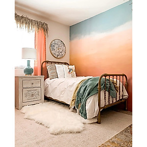 Signature Design by Ashley Paxberry Boho 2 Drawer Nightstand with 2 Slim-Profile USB Charging Ports, 29.21" Tall, Whitewash