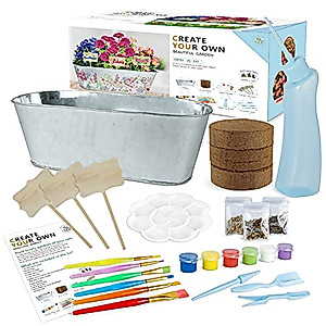 Kids Paint & Planting Flower Growing Kit, 27Pcs Childrens Gardening Plant Kits Arts & Crafts Garden Toy Set Birthday for Girls & Boys Age 4, 5, 6, 7, 8-12 Years Old