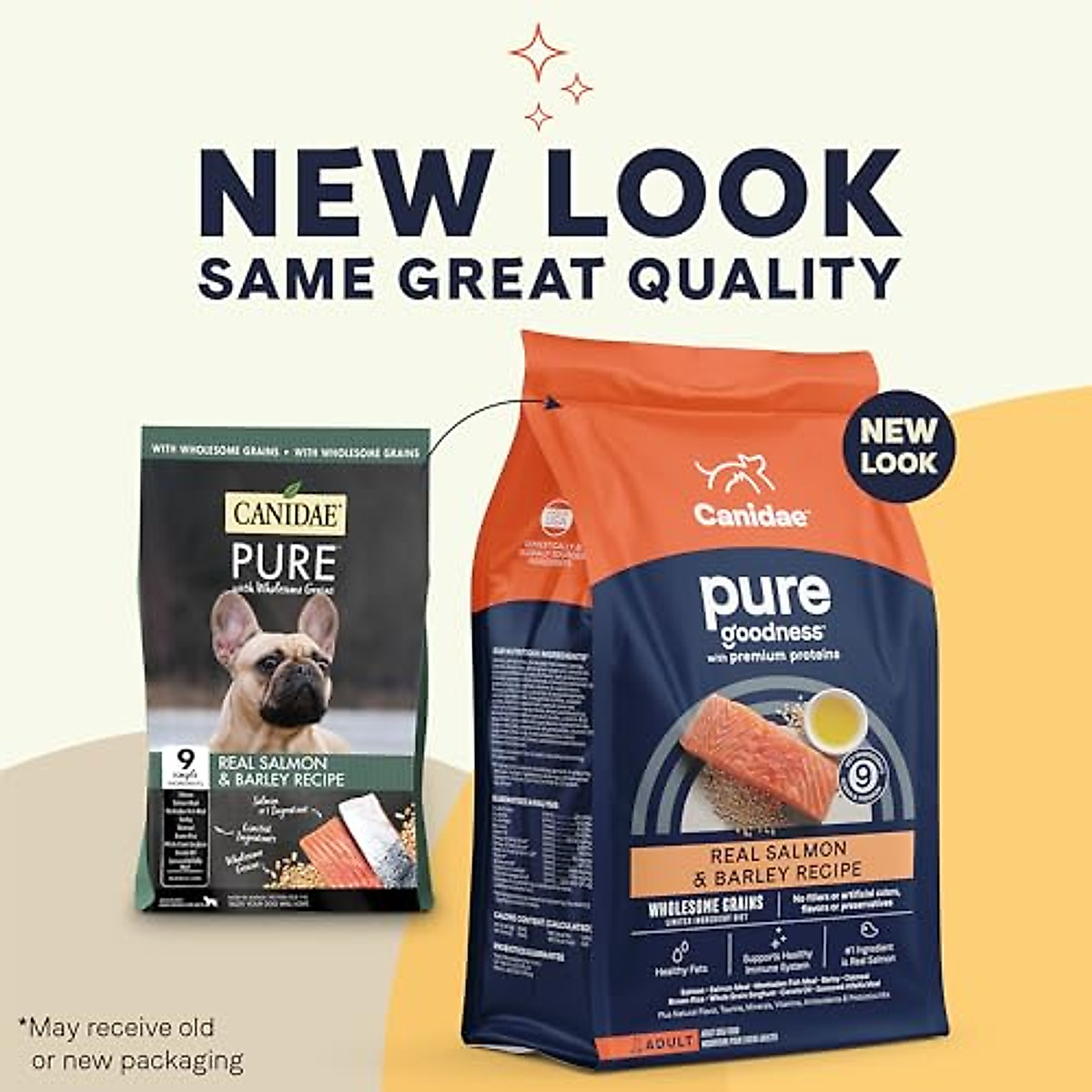 CANIDAE Pure Limited Ingredient Premium Adult Dry Dog Food, Real Salmon & Barley Recipe, 4 lbs, with Wholesome Grains