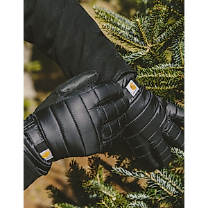 Carhartt Women's Quilts Insulated Breathable Glove with Waterproof Wicking Insert, Black, Medium