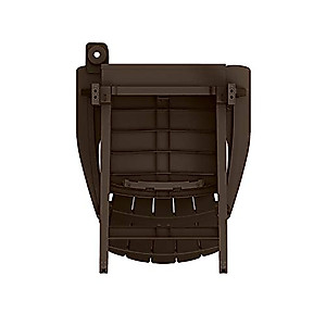 Keter Outdoor Patio Garden Deck Furniture Resin Adirondack Chair with Built-in Cup Holder (Brown)