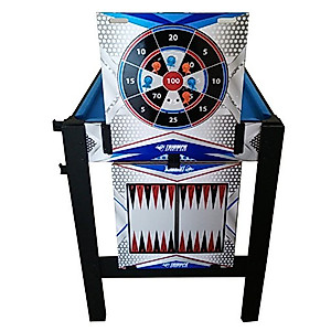Triumph 13-in-1 Combo Game Table Includes Basketball, Table Tennis, Billiards, Push Hockey, Launch Football, Baseball, Tic-Tac-Toe, and Skee Bean Bag Toss