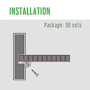 GIFTED LUGAR Drawer Wedges, Sagging Drawer Bottom Support Brackets, Dress Drawer Repair Kit, Drawer Reinforcement (50 Sets)