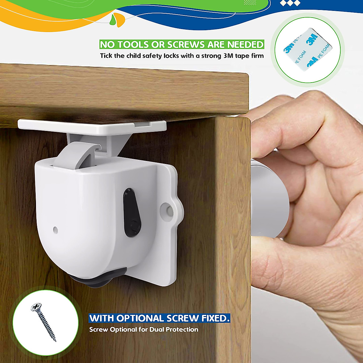 Noymay Magnetic Cabinet Locks for Babies, Baby Proofing for Cabinets and Drawers, Kitchen, 12 Locks, 3 Keys