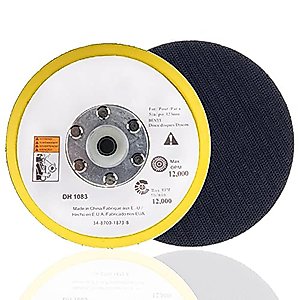 YAKAMOZ 2PCS 5 Inch Dual Action Backing Plate with 5/16"-24 M8 Thread for Car Polisher Air Sander Hook and Loop Fastener Flexible Polishing Backing Plates Buffer Sanding Pad