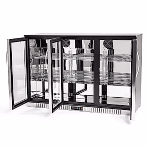Procool Residential 2-door Glass Front Stainless Steel Back Bar Cooler; Undercounter 33" Height