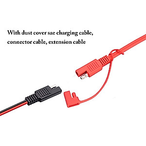 zdyCGTime SAE Power Automotive Extension Cable SAE to SAE Extension Cable 18 Gauge 2 Pin Wire Harness Heavy Duty DC Cord Quick Disconnect/Connect with Waterproof Cap18 AWG 12Ft/3.7m