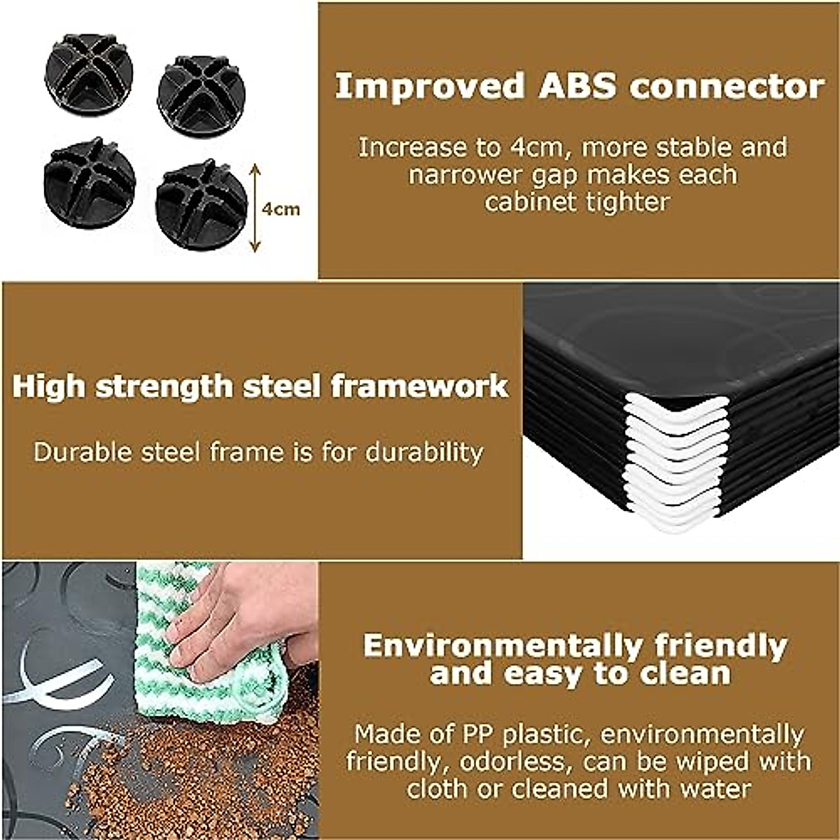 FUNLAX Shoe Rack, 6 Tier Plastic Shoe Storage Cabinet 24 Pairs Shoe Rack Organizer with Door for Closet Entryway Taller Shoes Boots Organizer