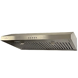 CROWN 30" 800 CFM Powerful Stainless Steel Under Cabinet Range Hood - Ultra Quiet Design with Adjustable Speed Control - Stylish & Efficient Kitchen Ventilation Solution | PRO-BF04